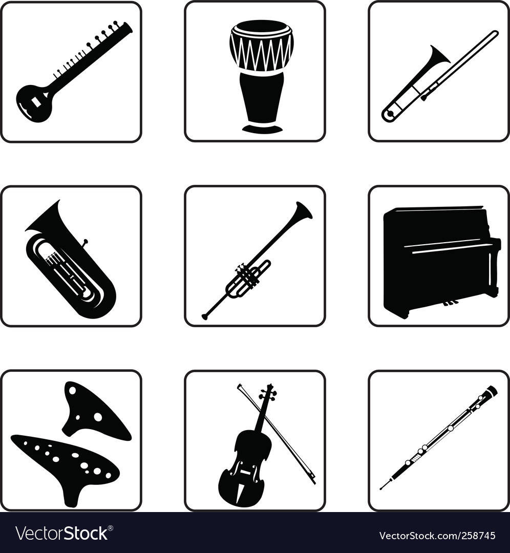 Musical instruments Royalty Free Vector Image - VectorStock