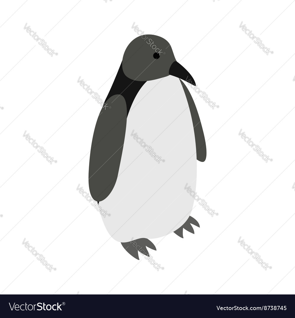Penguin icon isometric 3d style Royalty Free Vector Image