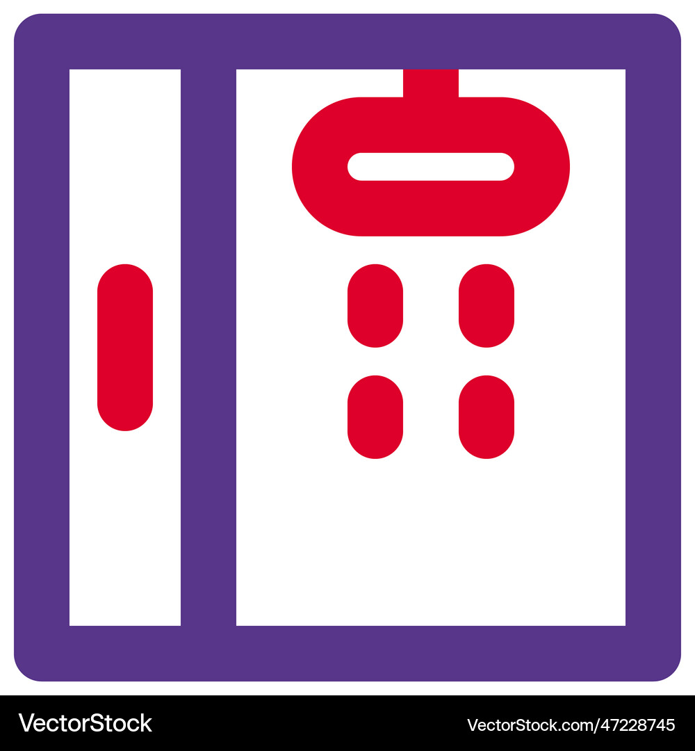 Shower area with walls for cleanliness Royalty Free Vector