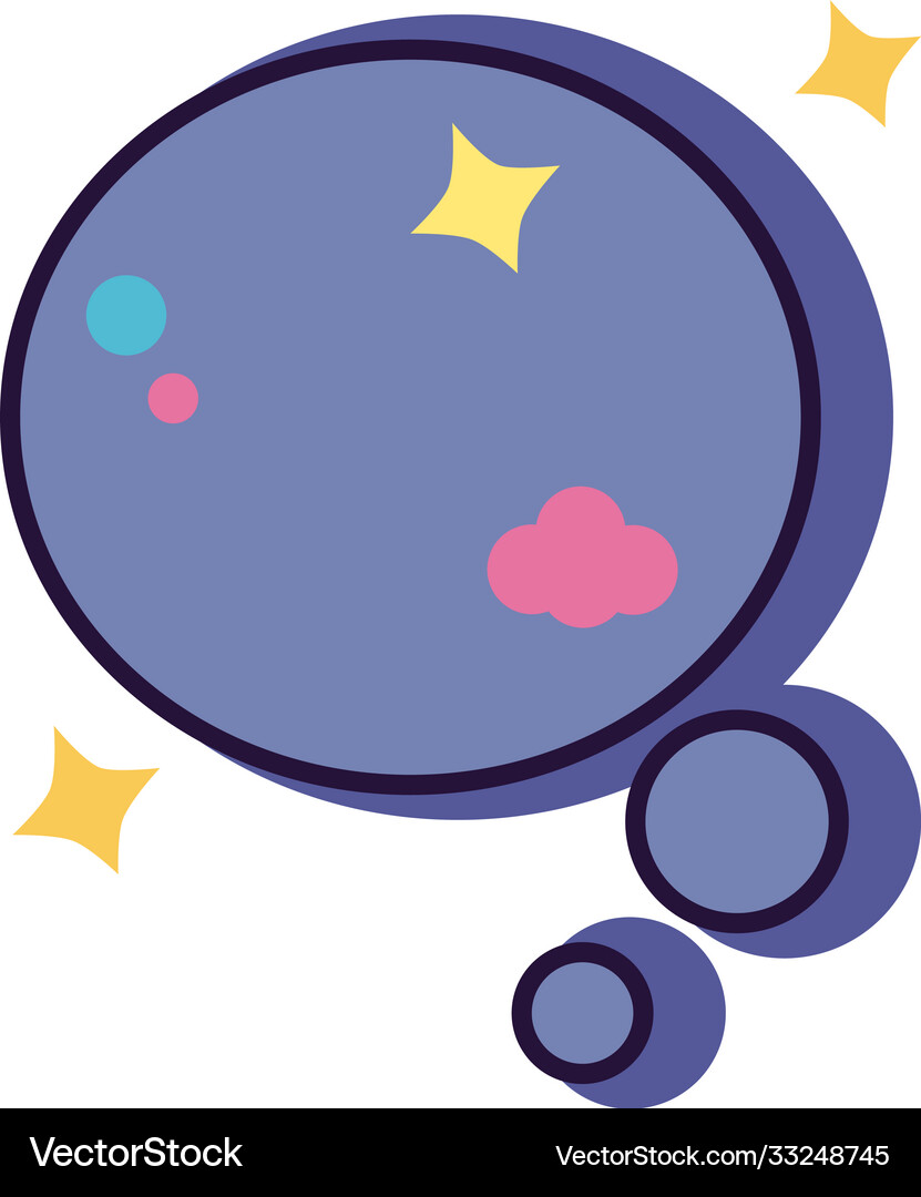 Slang speech bubble expresion line and fill style Vector Image