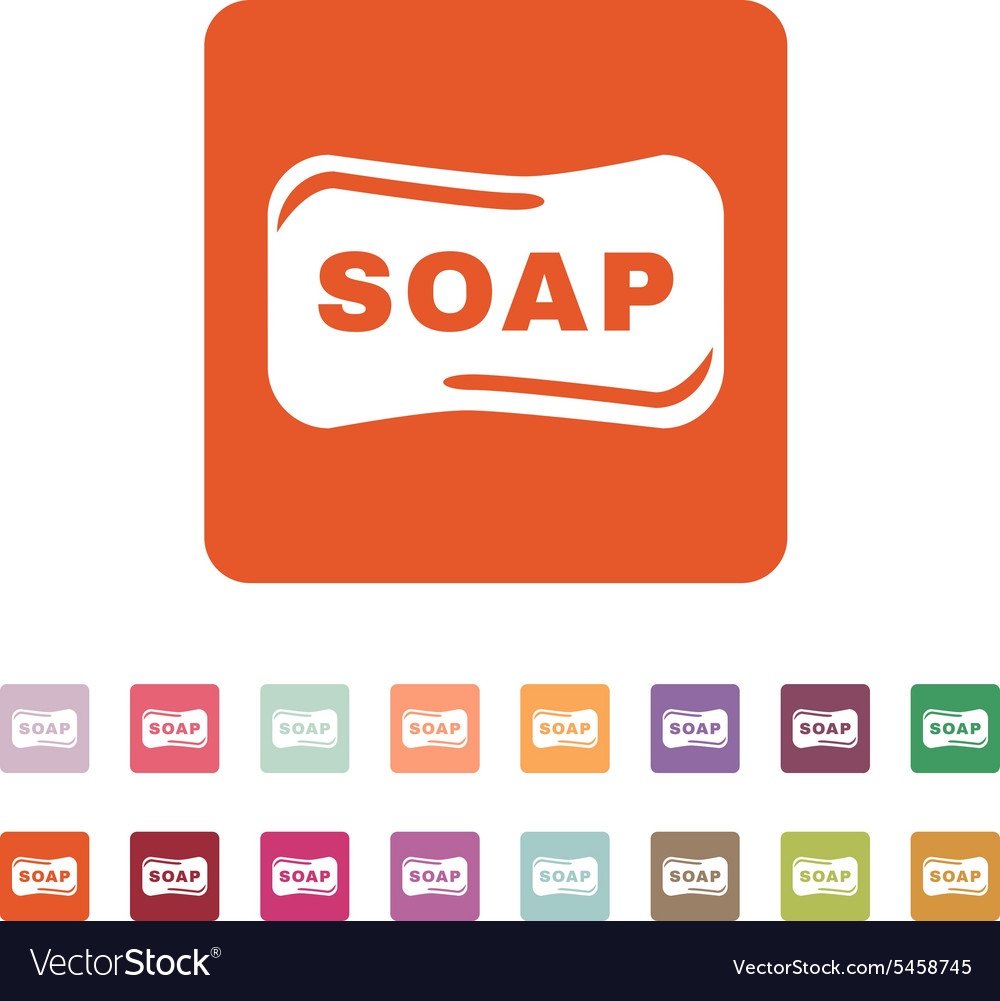 Soap icon symbol flat Royalty Free Vector Image