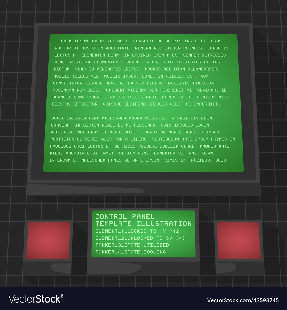 Template control panel Royalty Free Vector Image