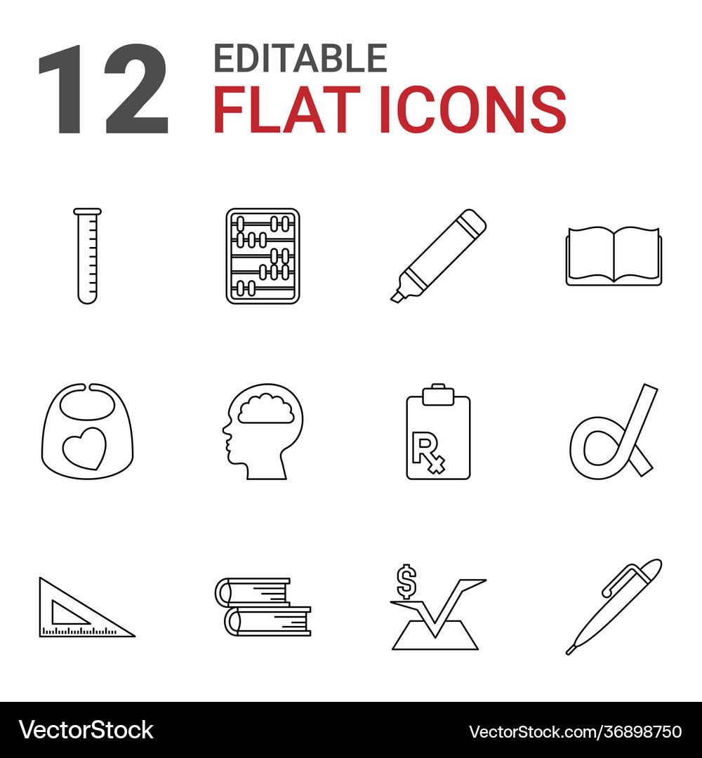 12 education icons Royalty Free Vector Image - VectorStock