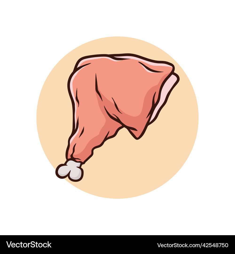 Chicken thighs cartoon Royalty Free Vector Image