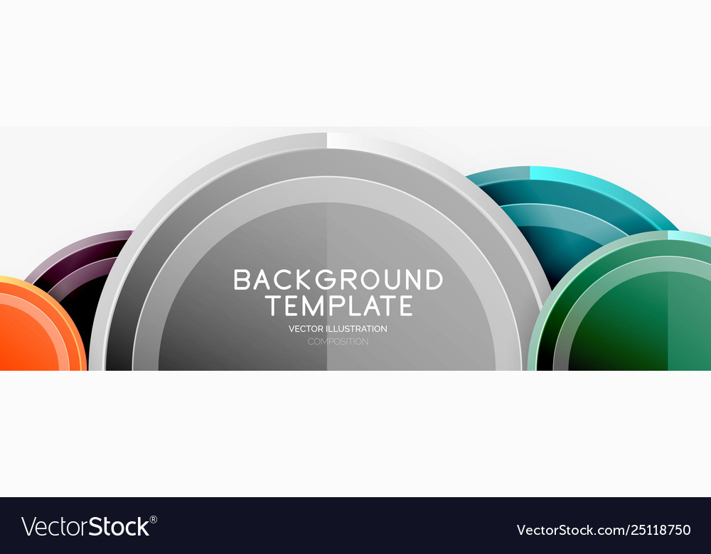 Circular pattern abstract circles composition Vector Image