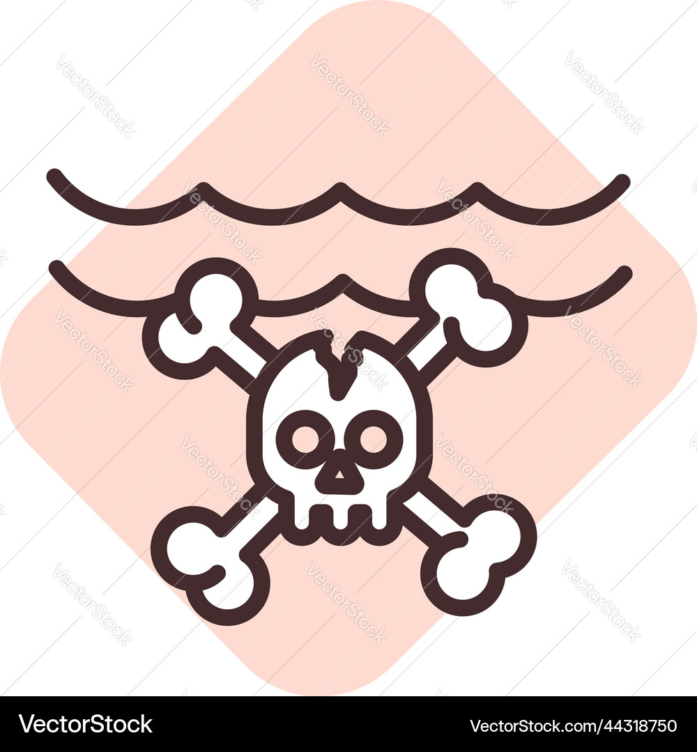 Disaster contaminated water on white background Vector Image