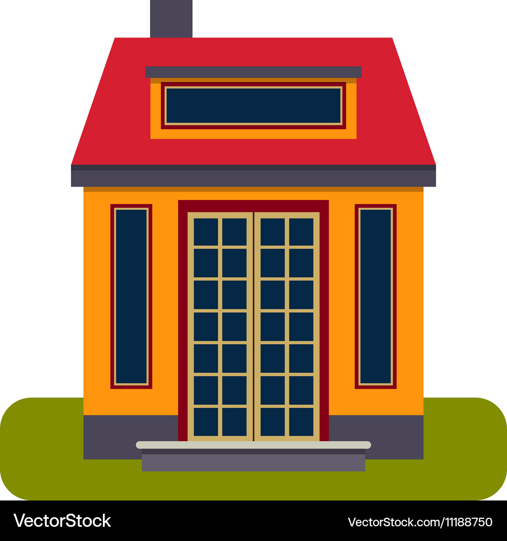 House front view Royalty Free Vector Image - VectorStock