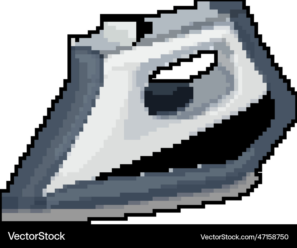 Household iron laundry game pixel art Royalty Free Vector
