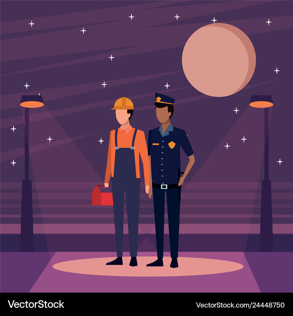 Jobs and professions avatar Royalty Free Vector Image