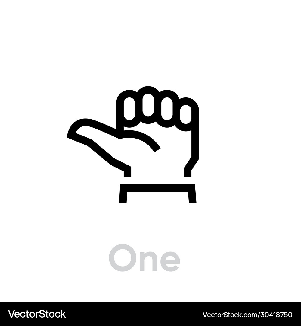 One hand gesture icon thumb first finger Vector Image