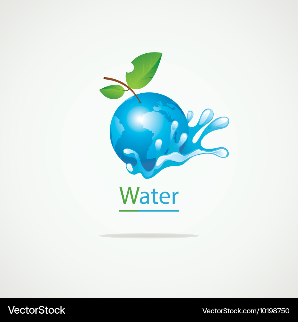 Planet earth and clean water Royalty Free Vector Image