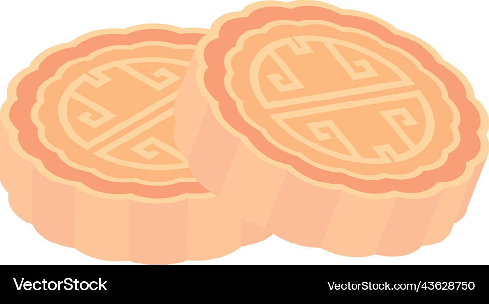 Sweet mooncakes icon Royalty Free Vector Image
