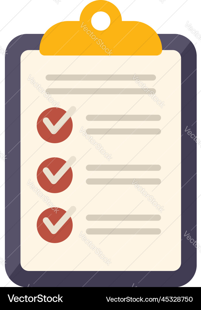 Task board icon flat work project Royalty Free Vector Image
