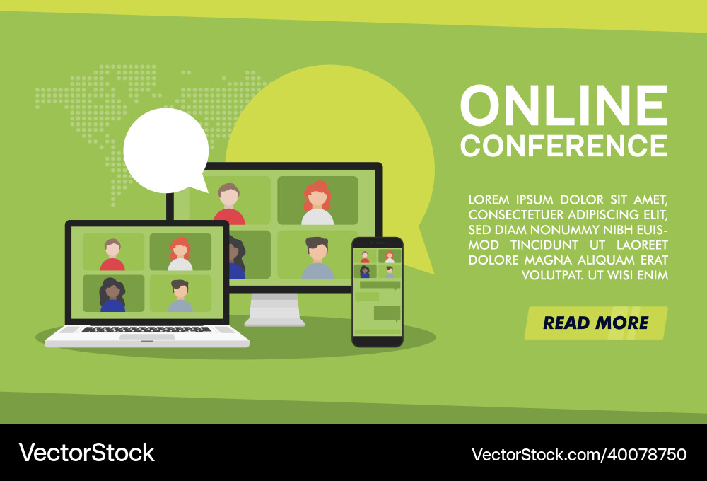 Video web online conference meeting chat Vector Image