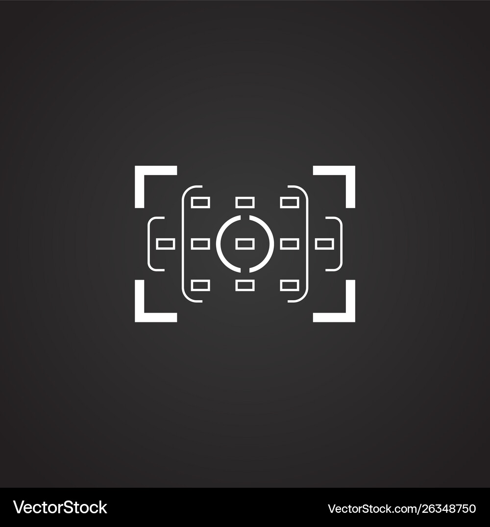 Viewfinder icon on background for graphic and web Vector Image