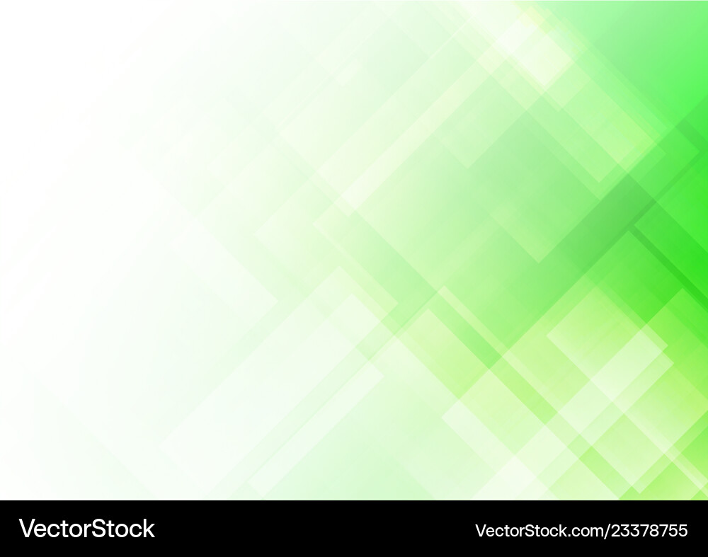 Abstract square shapes green background Royalty Free Vector