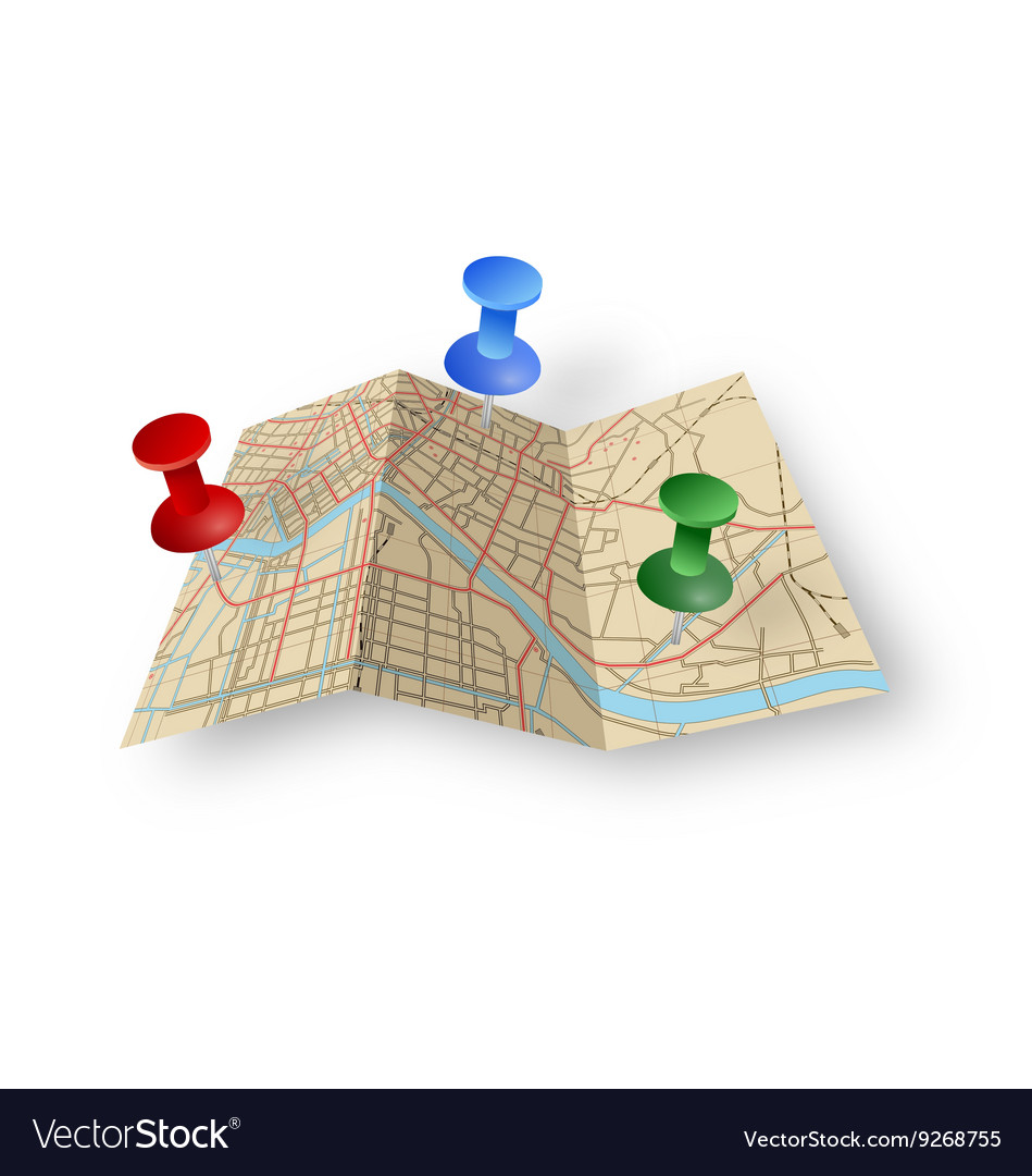 City map Royalty Free Vector Image - VectorStock