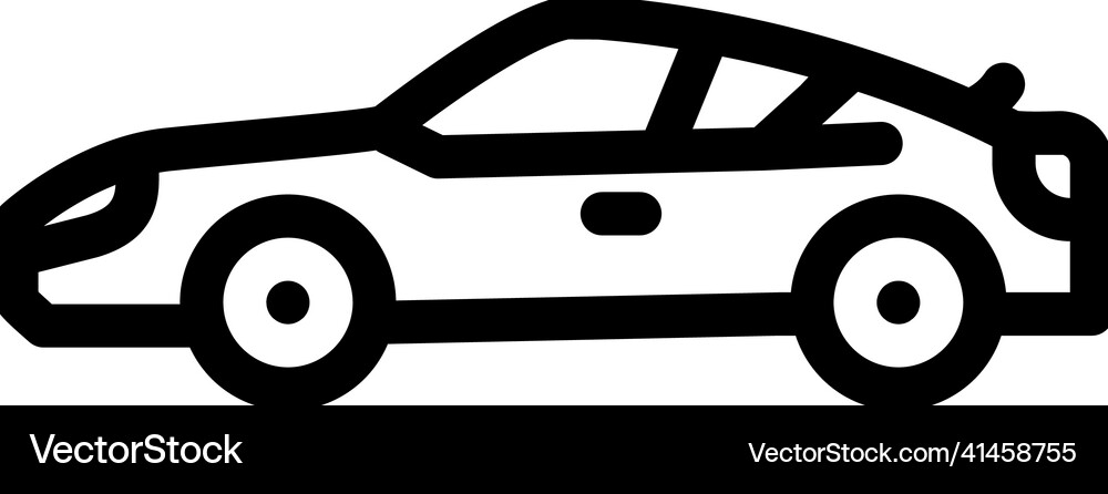 Coupe sportive car line icon Royalty Free Vector Image