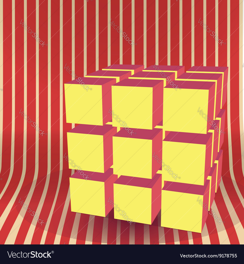 Cube block 3d Royalty Free Vector Image - VectorStock