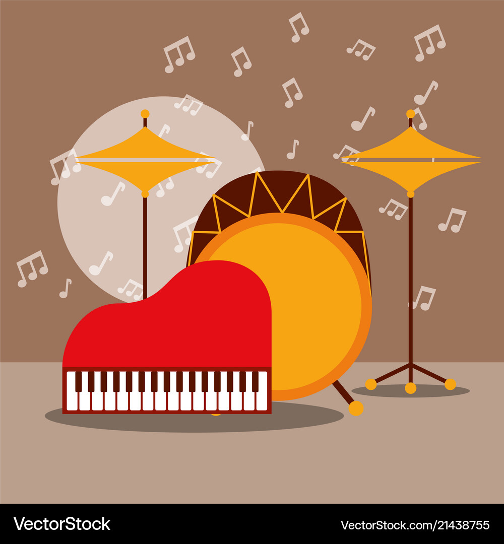 Jazz festival instruments Royalty Free Vector Image