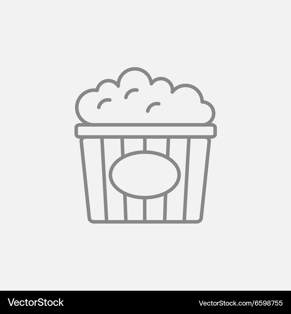 Popcorn line icon Royalty Free Vector Image - VectorStock