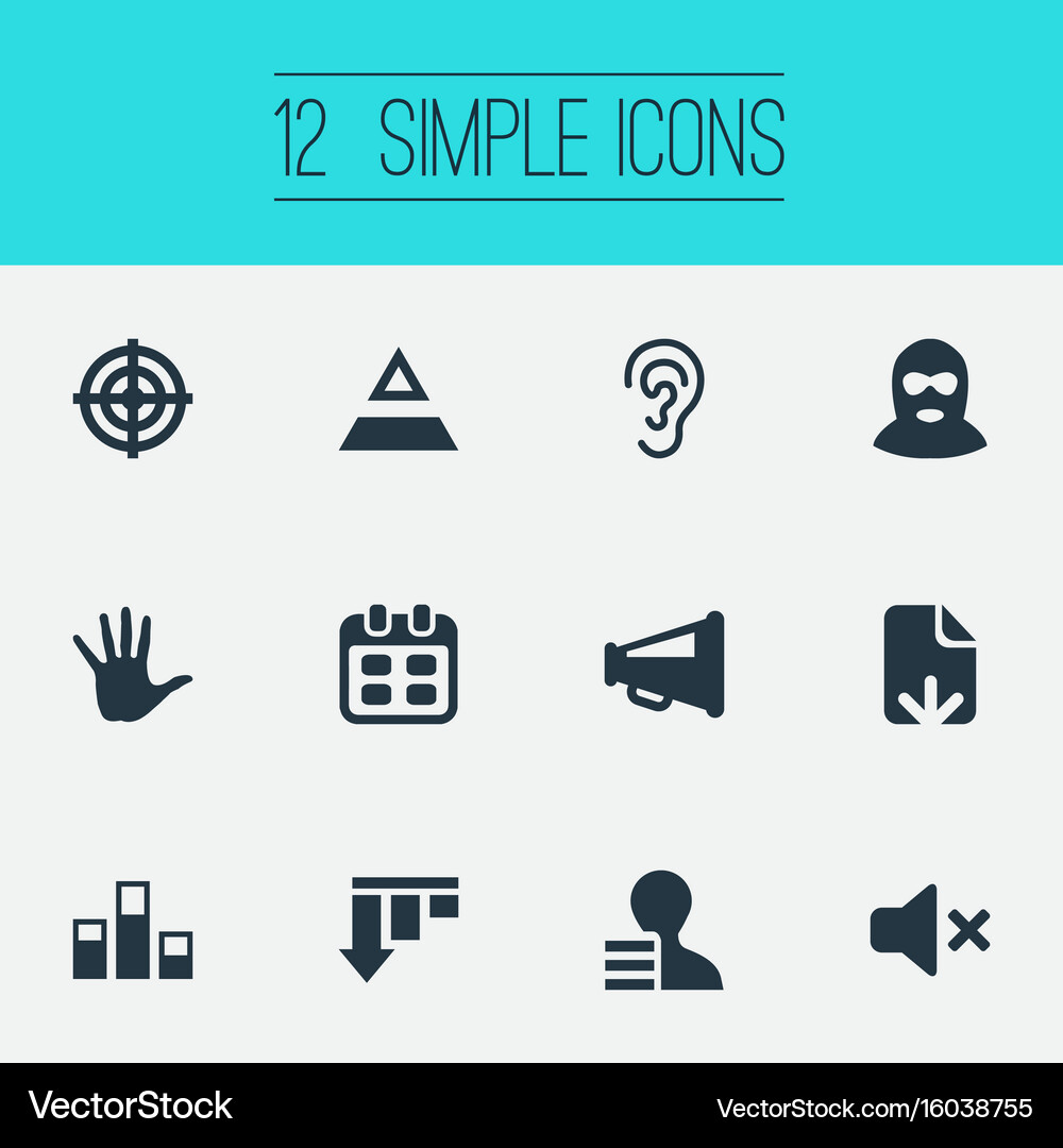 Set of simple impasse icons Royalty Free Vector Image