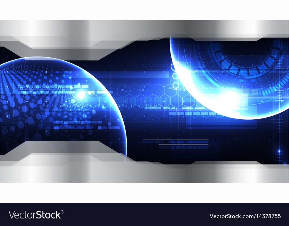 Technological global security template Royalty Free Vector