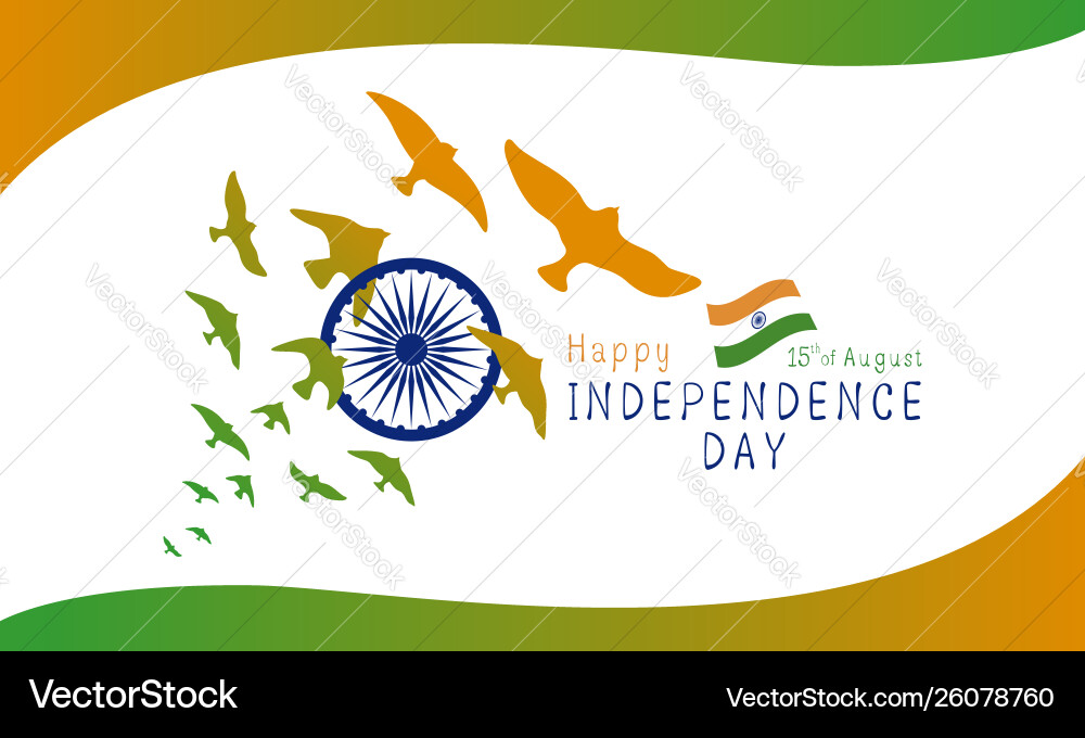 15th august india independence day design Vector Image
