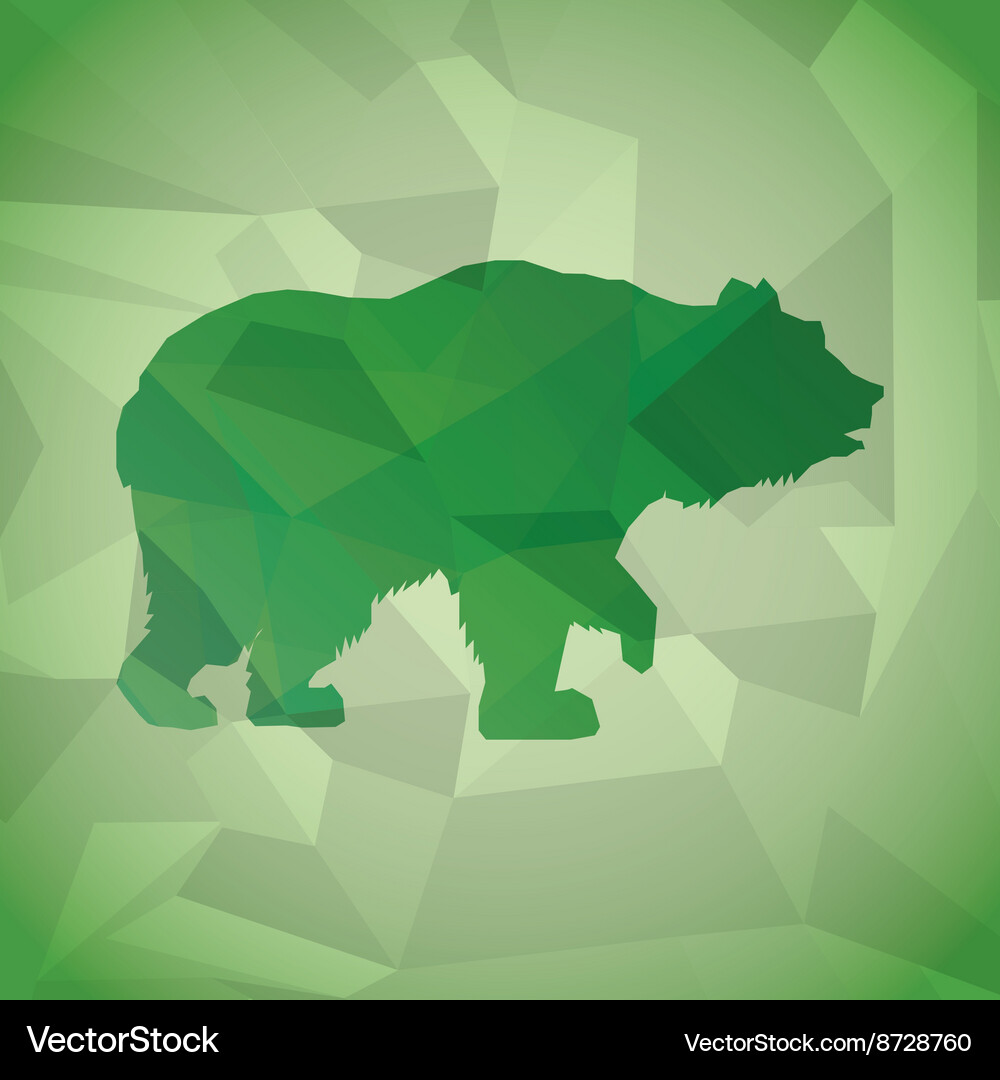 Animal design polygon concept shape and origami Vector Image