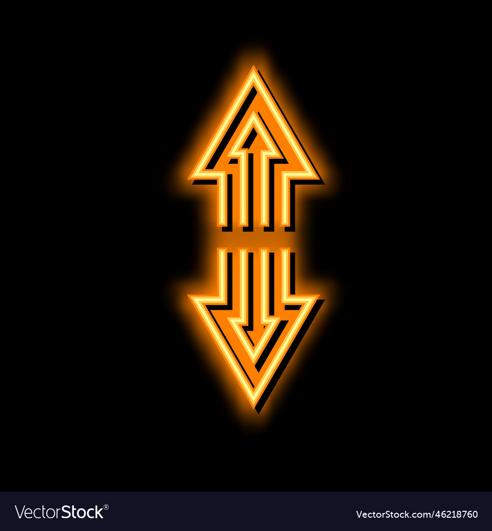 Arrow scroll neon glow icon Royalty Free Vector Image Arrow scroll neon glow icon Royalty Free Vector Image