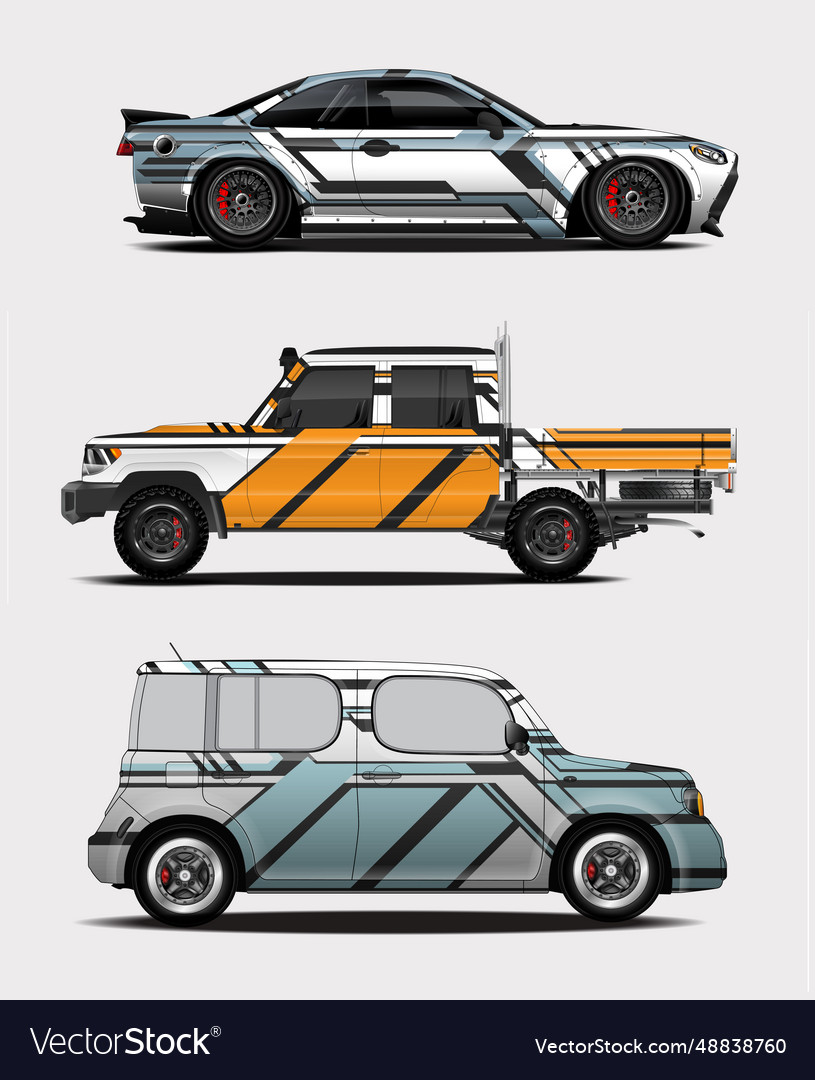 Car Wrap Design Business Royalty Free Vector Image