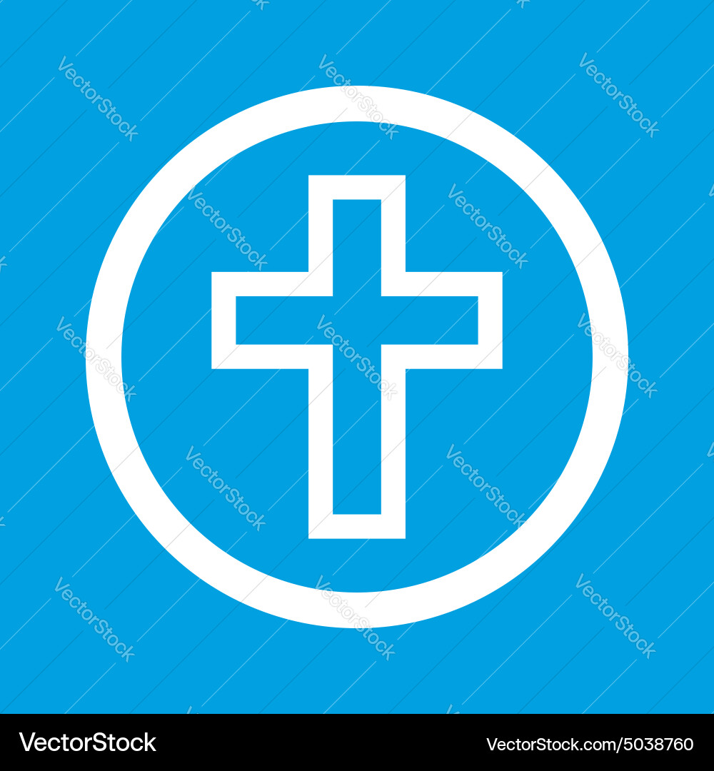 Christian cross sign icon Royalty Free Vector Image