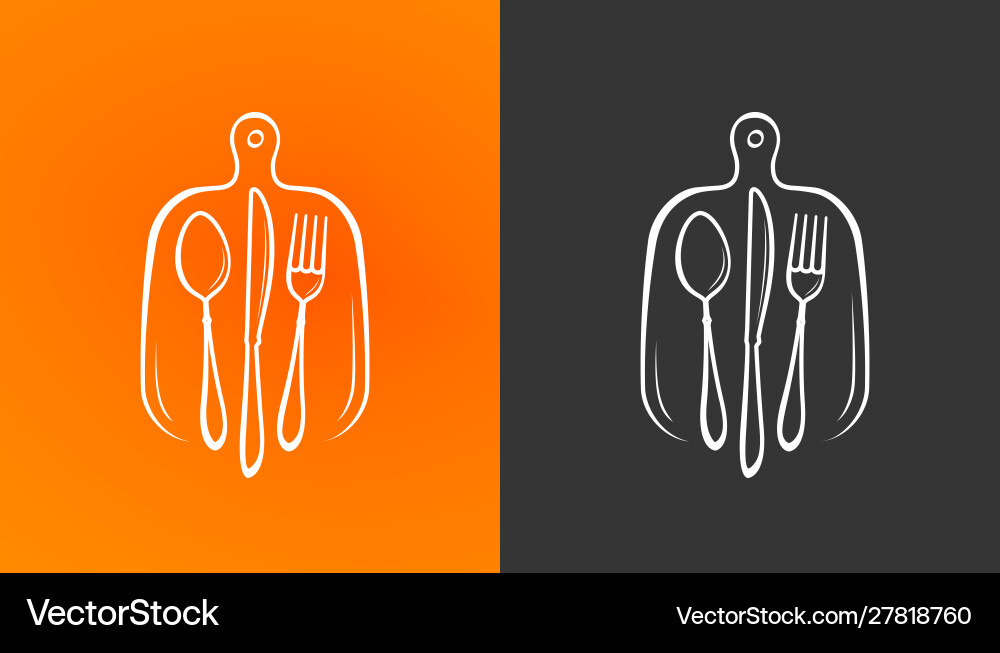 Cooking logo or label restaurant menu symbol Vector Image