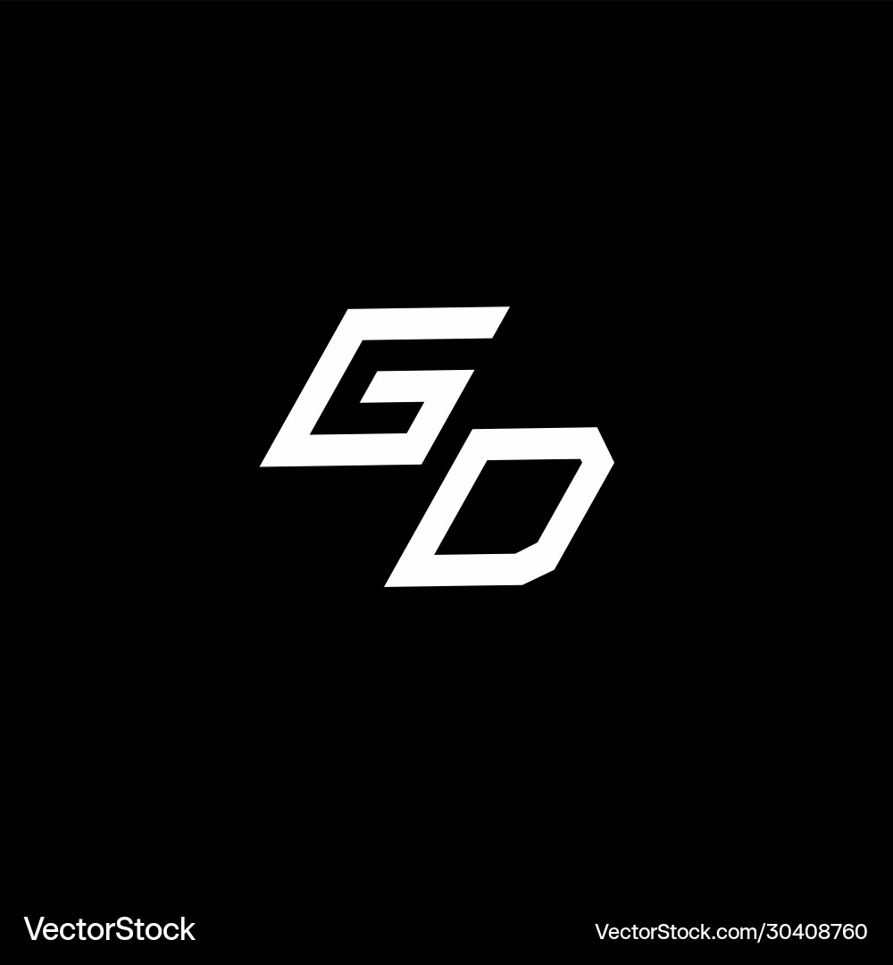 Gd logo monogram with up to down style modern Vector Image