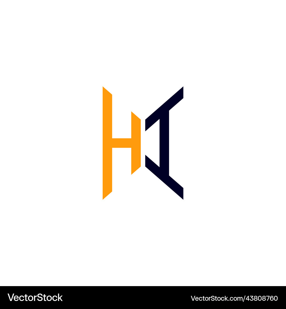 Hi letter logo creative design with graphic Vector Image
