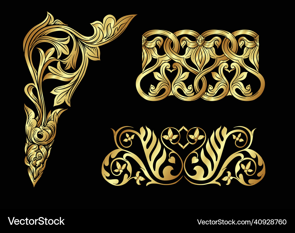 Interlacing abstract ornament in the medieval Vector Image
