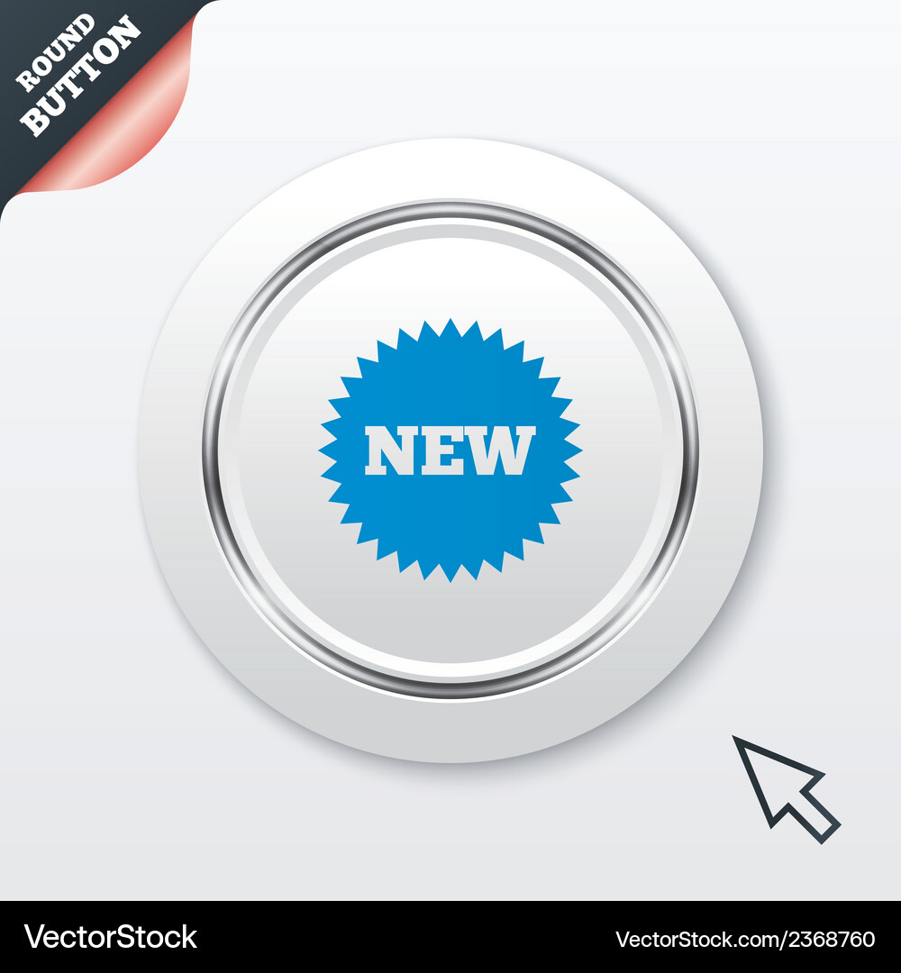 New sign icon arrival star symbol Royalty Free Vector Image