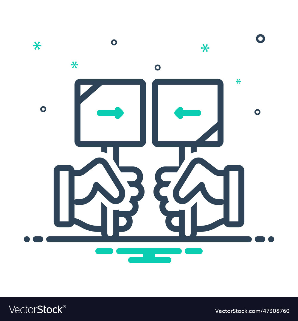 Opposed Royalty Free Vector Image - VectorStock