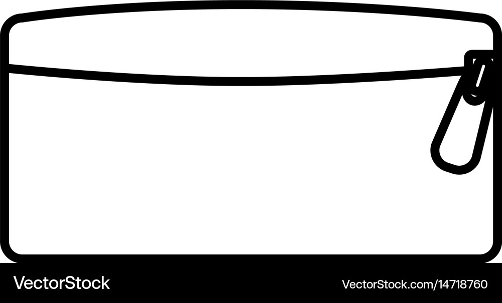 Pencil holder bag isolated icon Royalty Free Vector Image