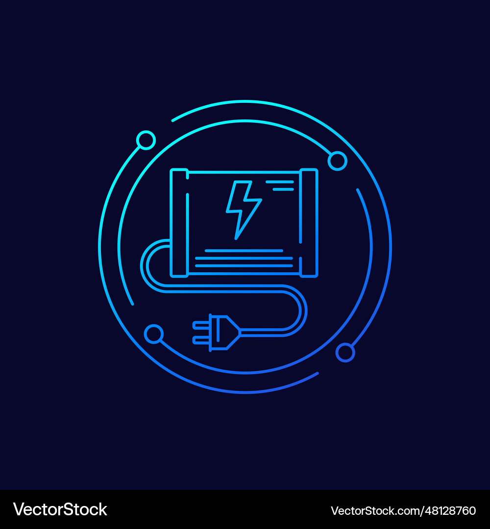 Ups icon uninterruptible power supply line design Vector Image