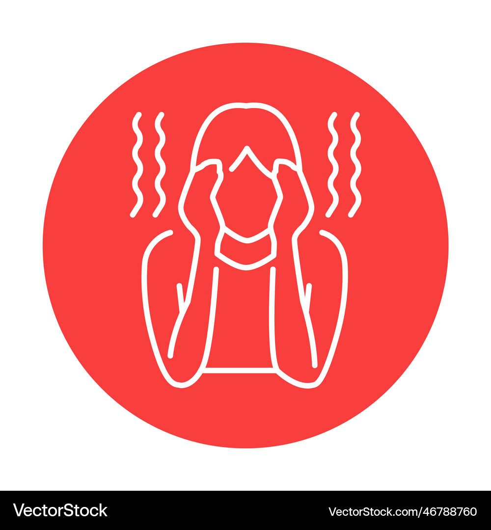 Weakness color line icon human diseases Royalty Free Vector