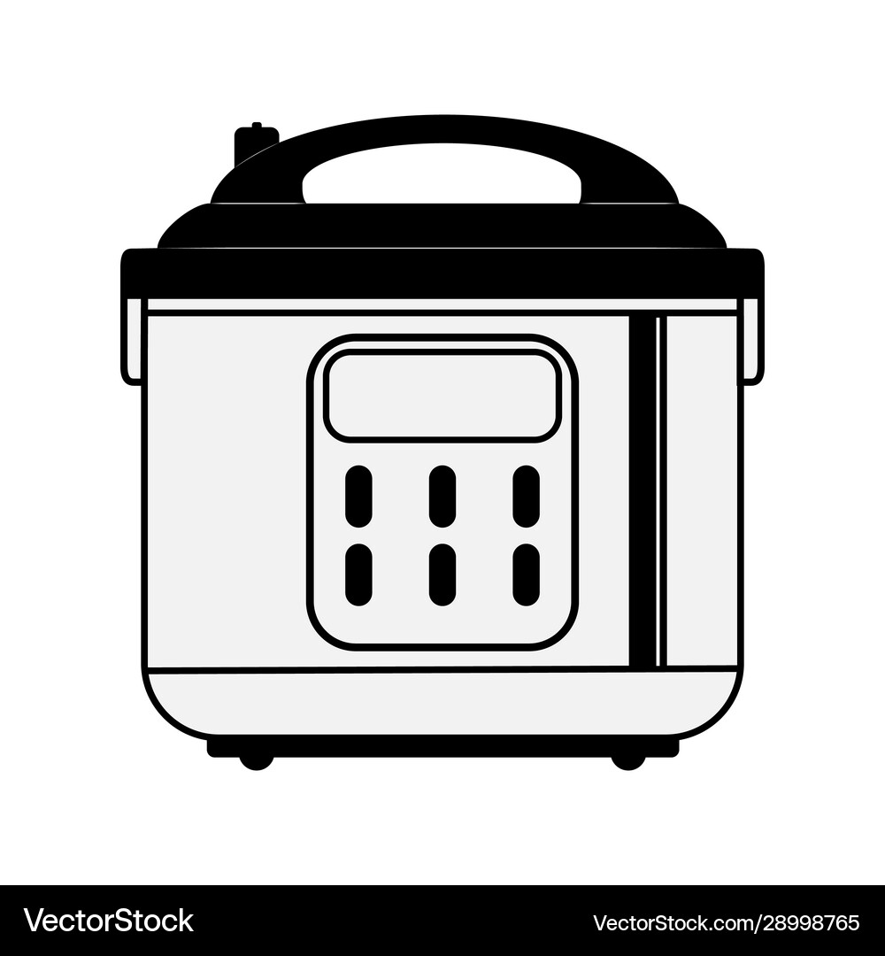Appliances simple picture slow cooker Royalty Free Vector