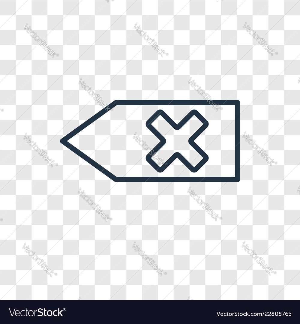 Backspace concept linear icon isolated Royalty Free Vector