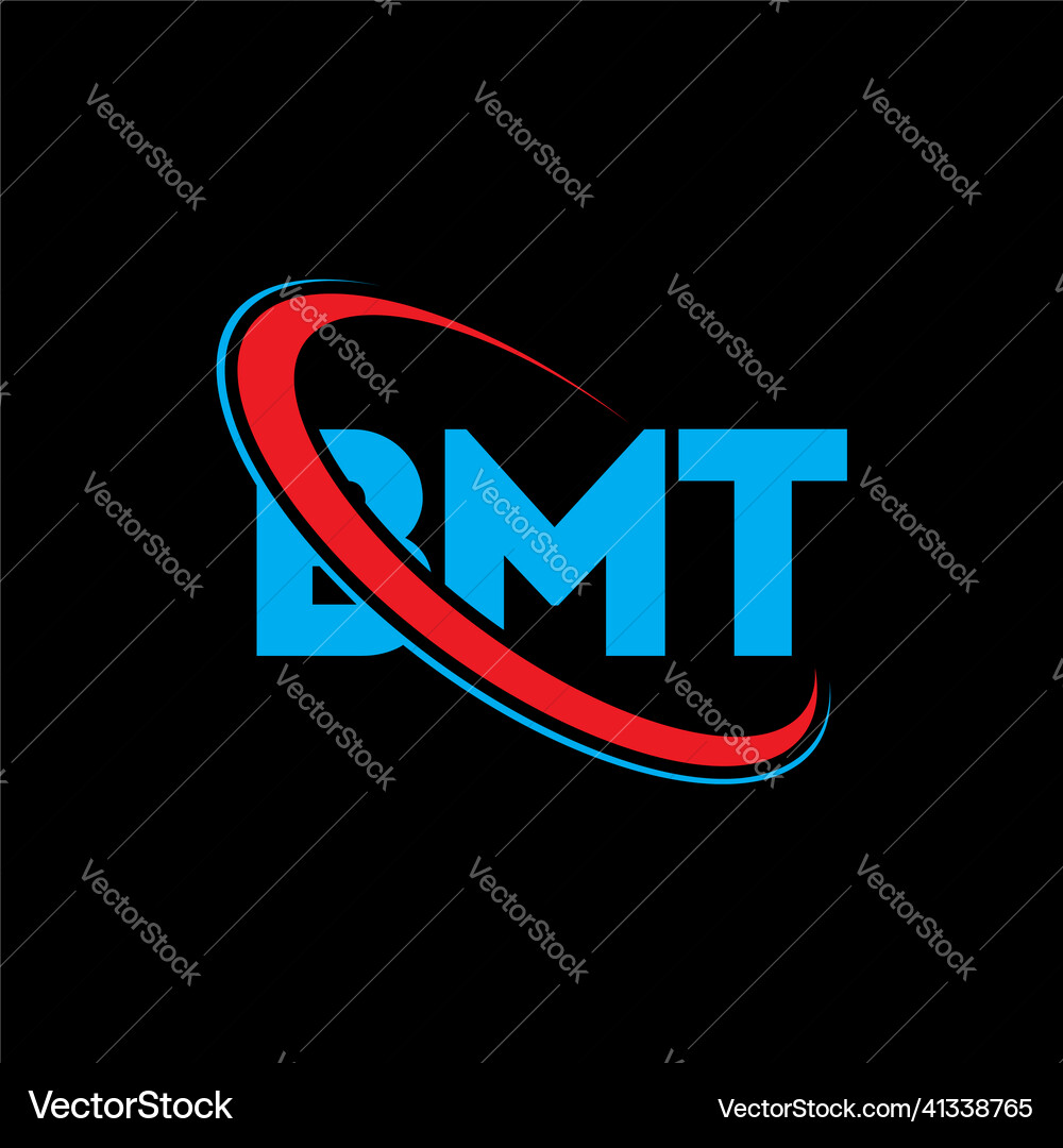 Bmt logo letter design Royalty Free Vector Image
