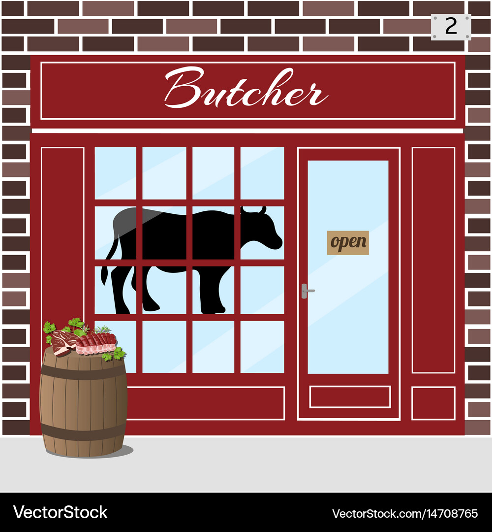 Butcher shop meat store Royalty Free Vector Image