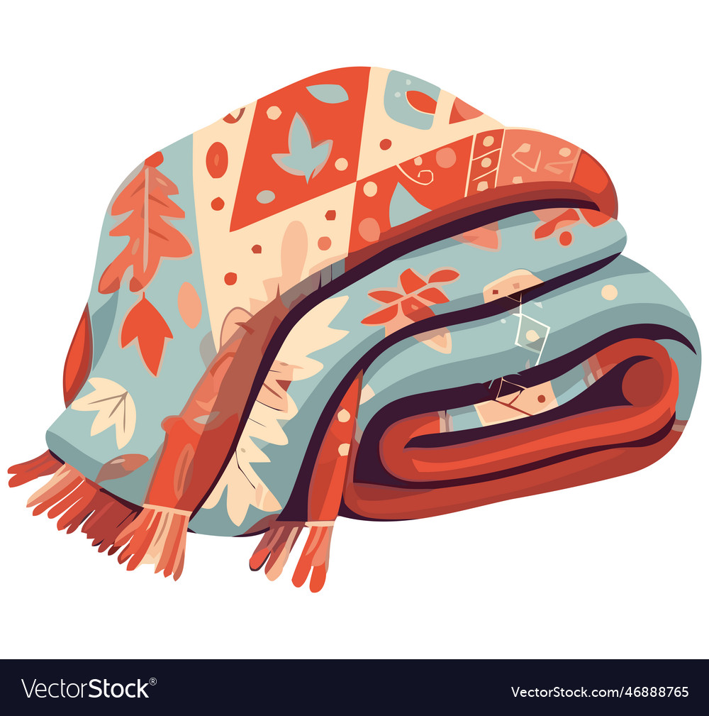 Colored winter blanket Royalty Free Vector Image