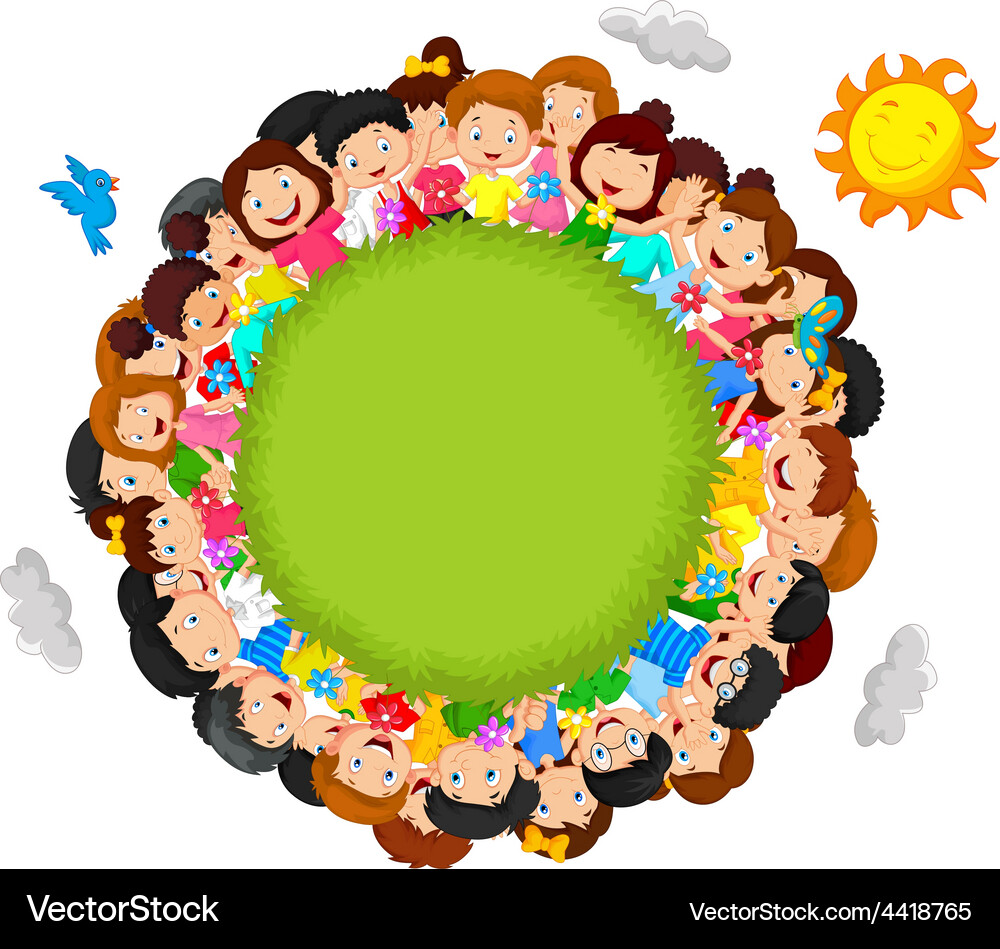 Crowd of children Royalty Free Vector Image - VectorStock