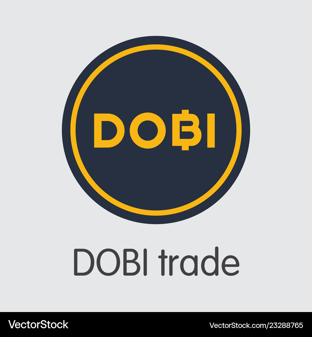 Exchange - dobi trade the crypto coins Royalty Free Vector