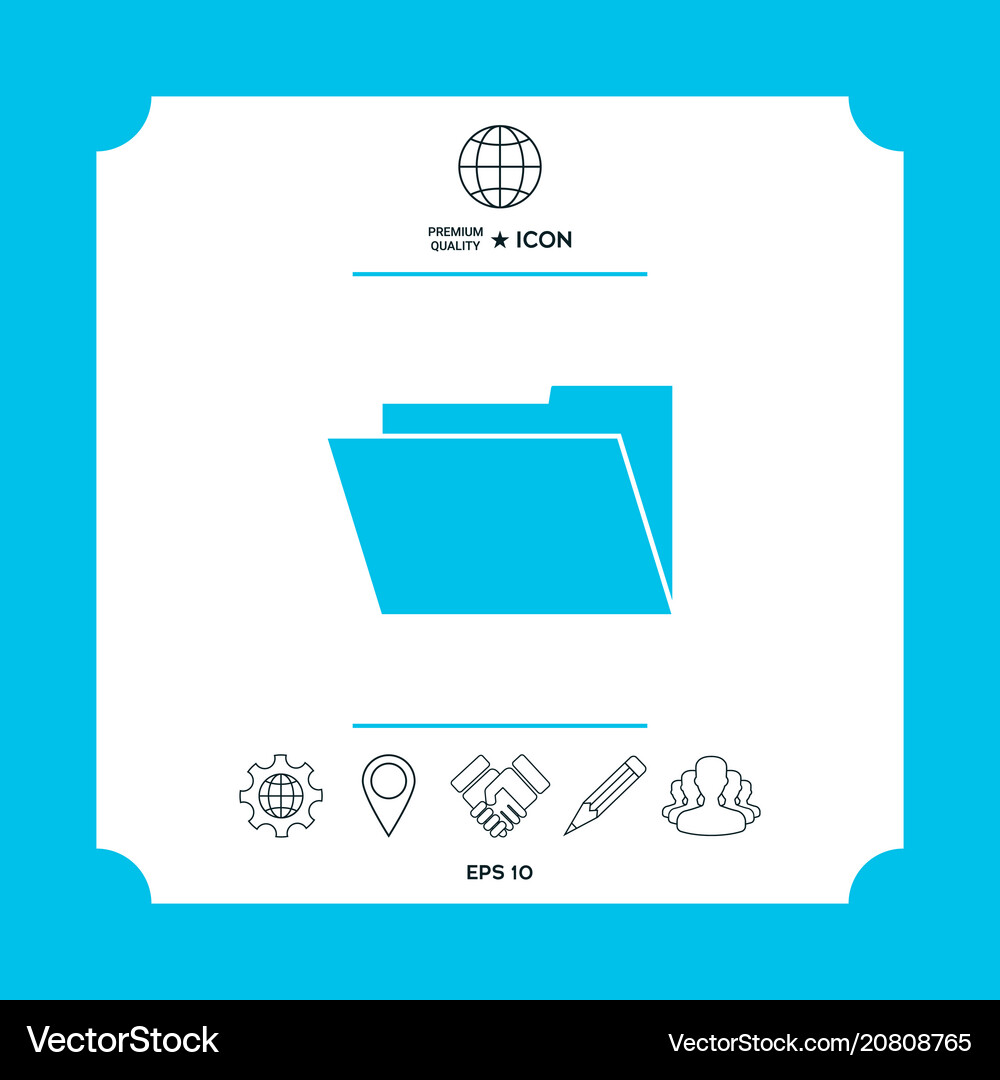 Folder icon symbol Royalty Free Vector Image - VectorStock