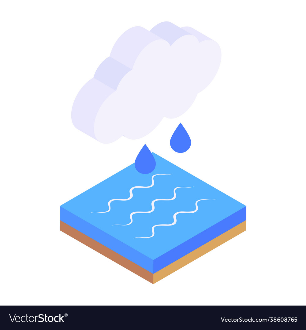 Ocean rainfall Royalty Free Vector Image - VectorStock
